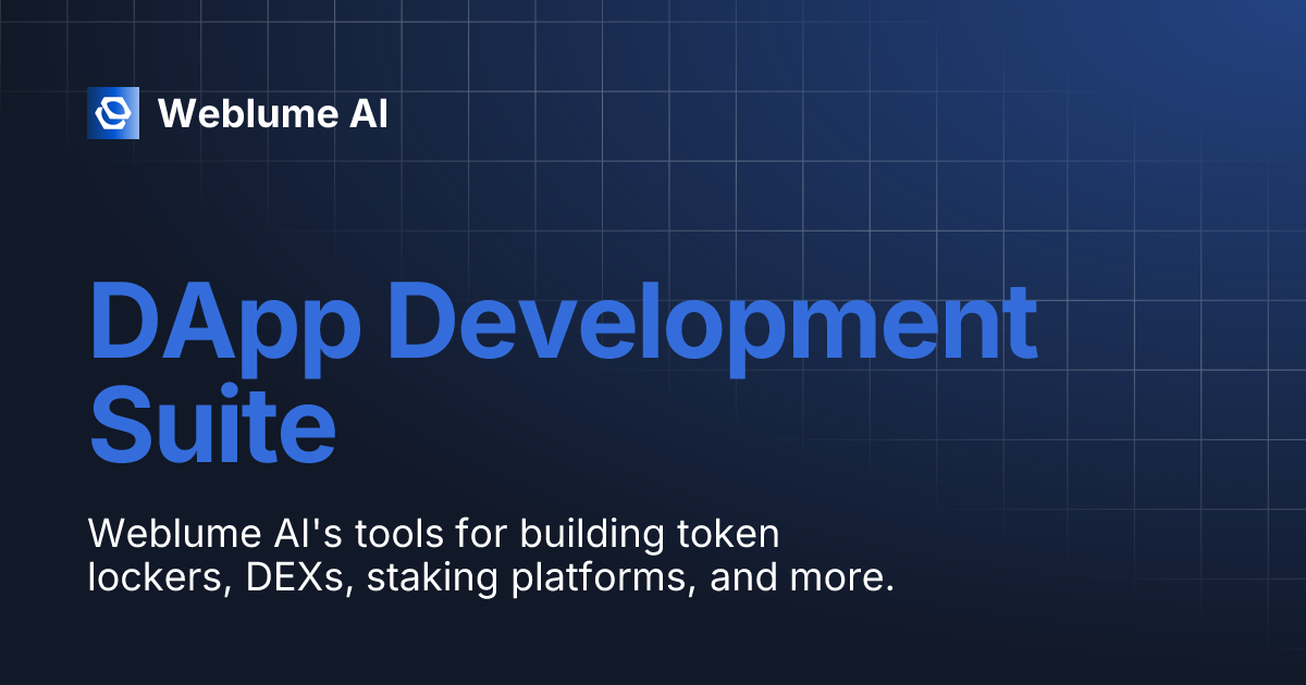 DApp Development Suite | Weblume AI